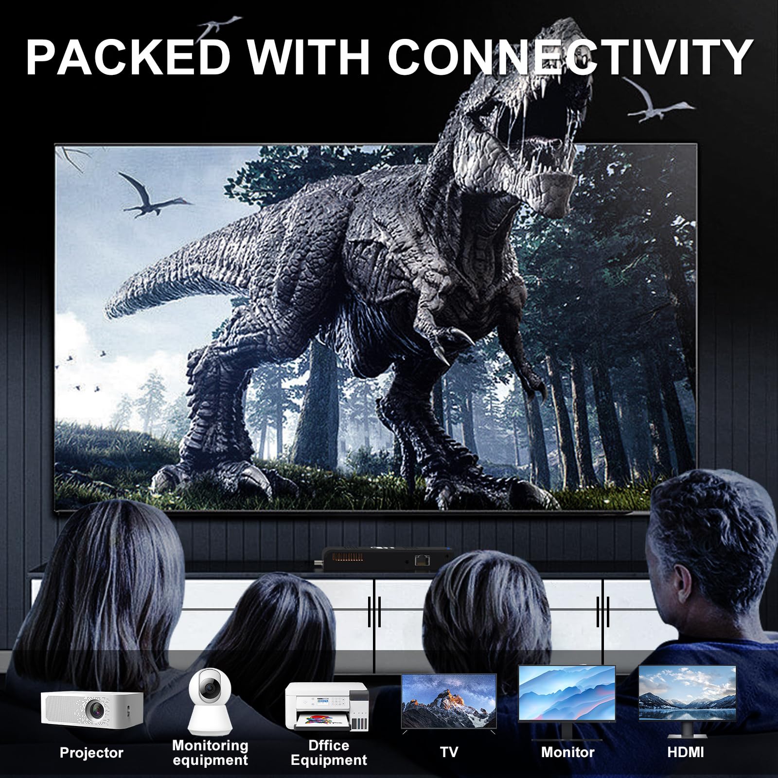AIOEXPC Mini Computer Stick with Windows 11 Pro Intel Celeron J4125 8GB DDR4 256GB SSD PC Stick Support UHD 4K 60Hz WiFi 2.4G/5G Gigabit Ethernet BT 4.2