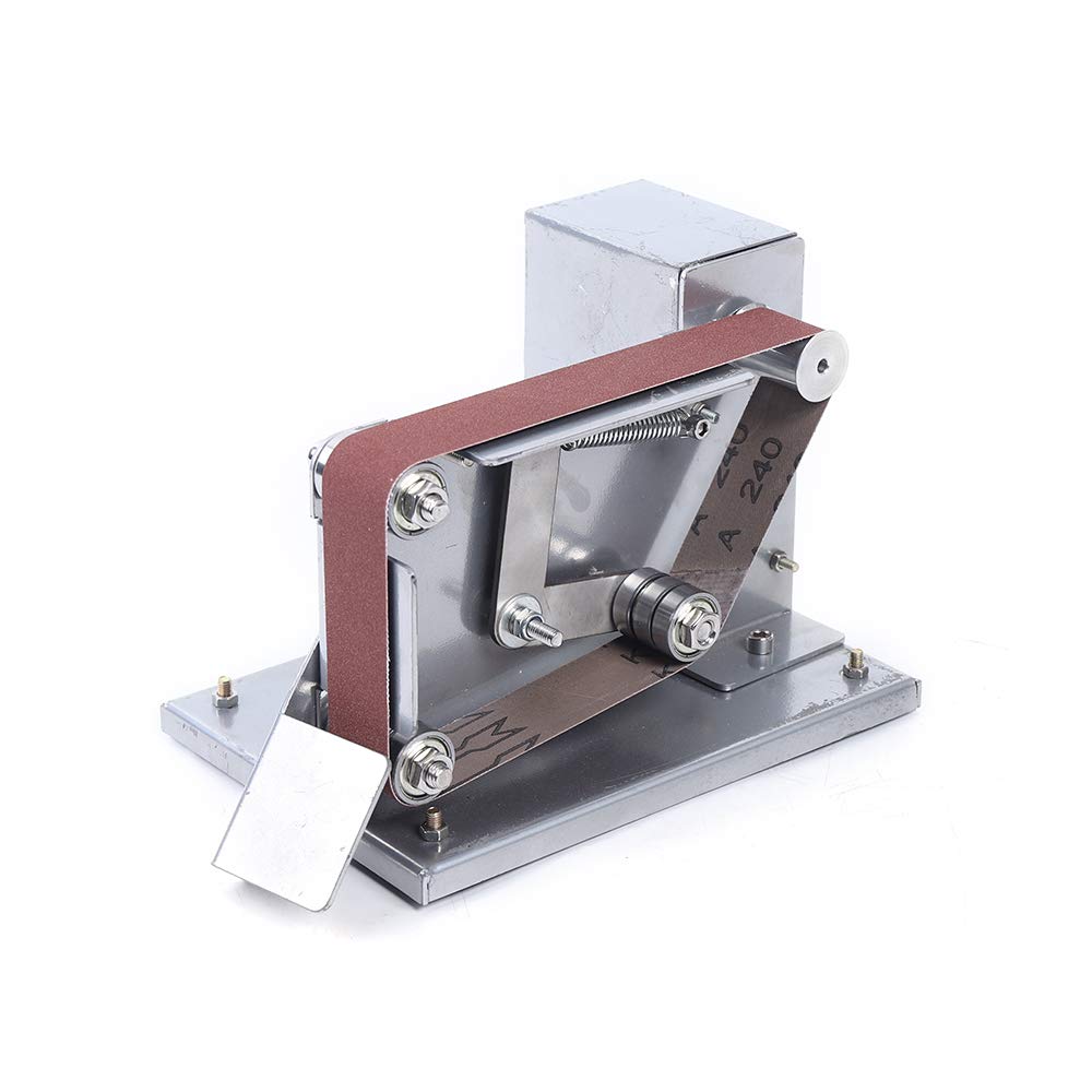 Belt Sanding Grinder Machine 795 Motor Model Mini Belt Sander Knife Sharpener Electric Sanding Belt Machine Mini Belt Sander Polisher 4500~9000rpm for Woodworking, Metal Working, Knife Making