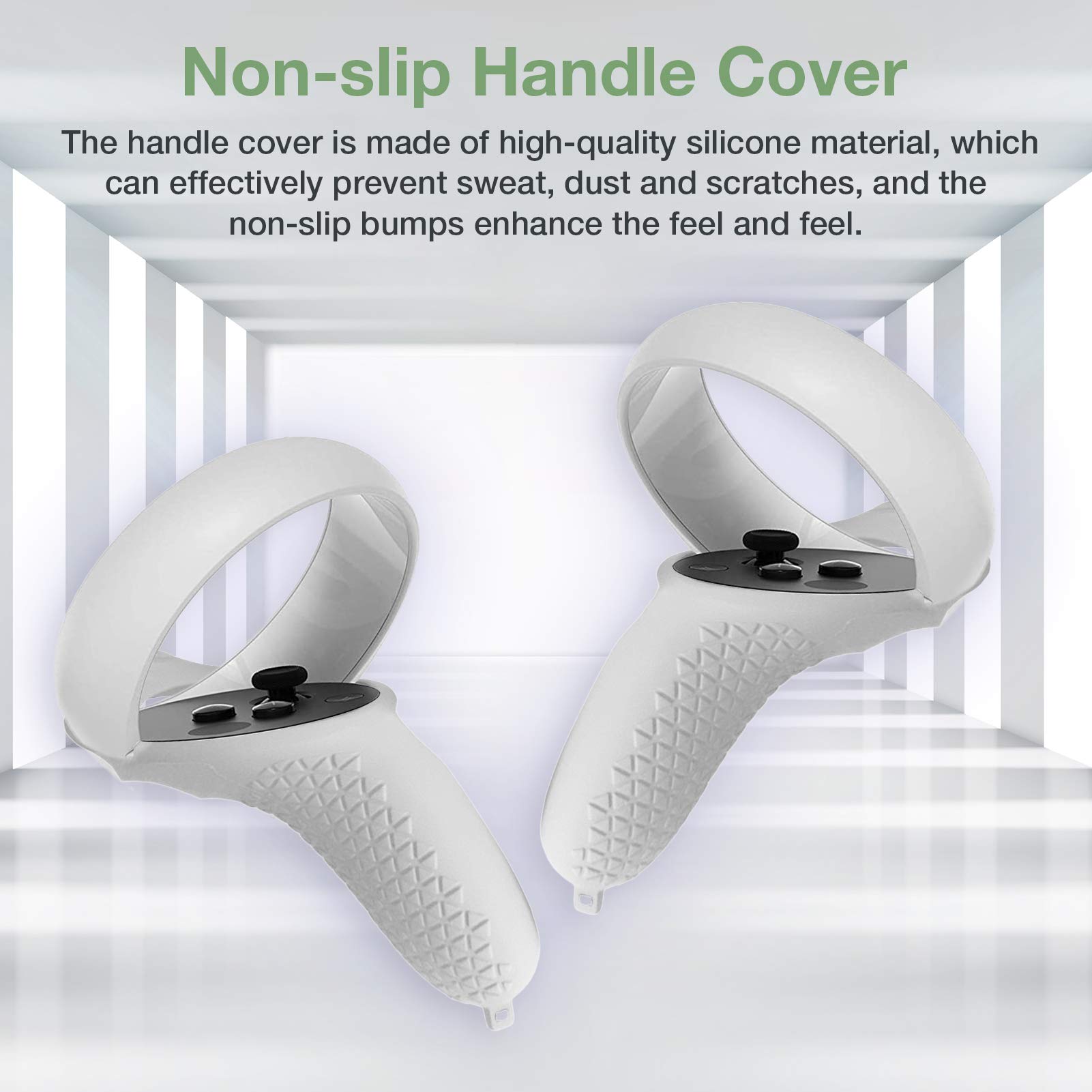 for Oculus Quest 2 Accessories, Quest 2 VR Silicone face Cover, VR Shell Cover,Quest 2 Touch Controller Grip Cover,Protective Lens Cover,Disposable Eye Cover (1)