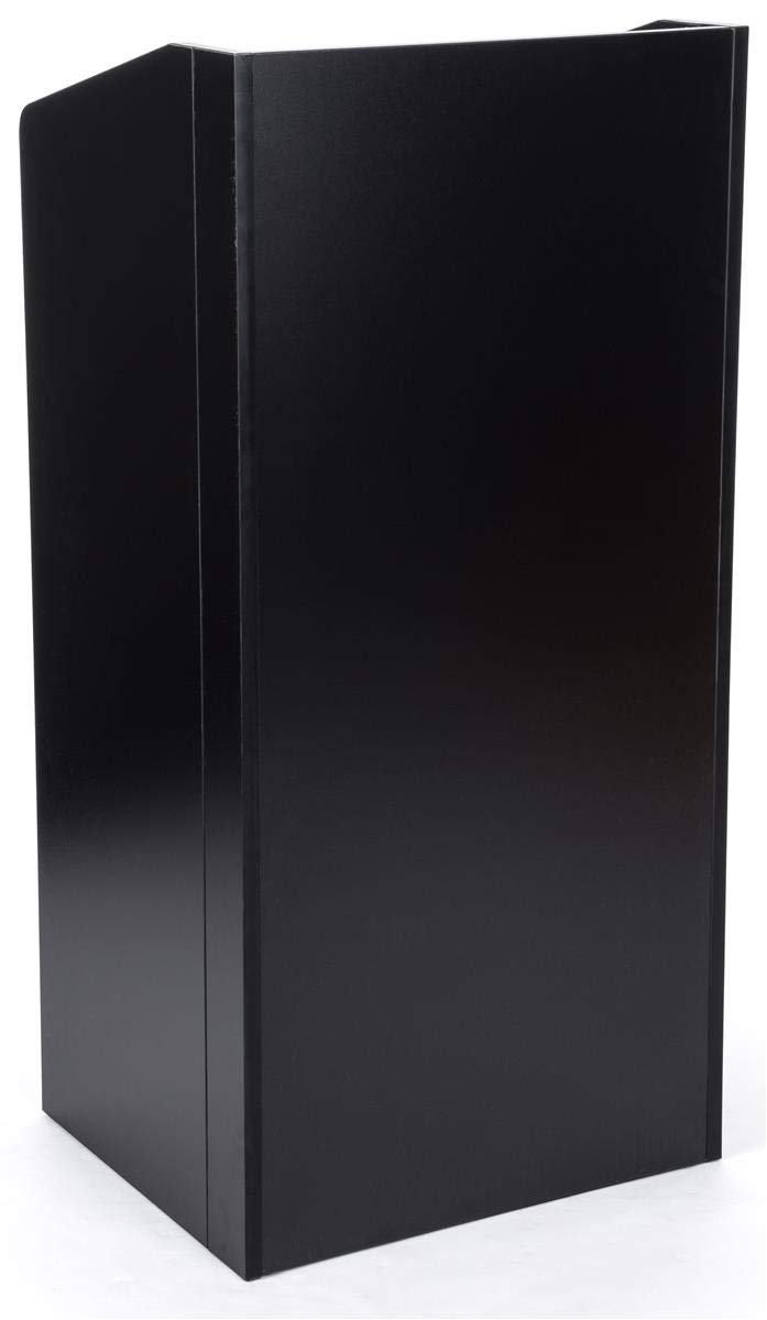 Displays2go Portable Lecterns with Folding Design – Black (OLILCTFOLBK)