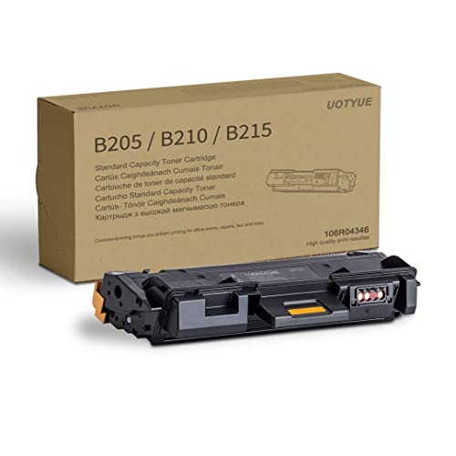 B205/ B210/ B215 Black Standard Capacity Toner Cartridge 106R04346 - UOTY Compatible 1 Pack 106R04346 Toner Replacement for Xerox B205 B210 B215 Printer