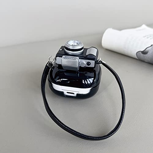 Compatible with Samsung Galaxy Buds2 pro(2022)/Galaxy Buds Live/Galaxy Buds pro/Galaxy Buds 2 Charging Box,3D Camera Can Light Up Silicone Earphone Case with Keychain