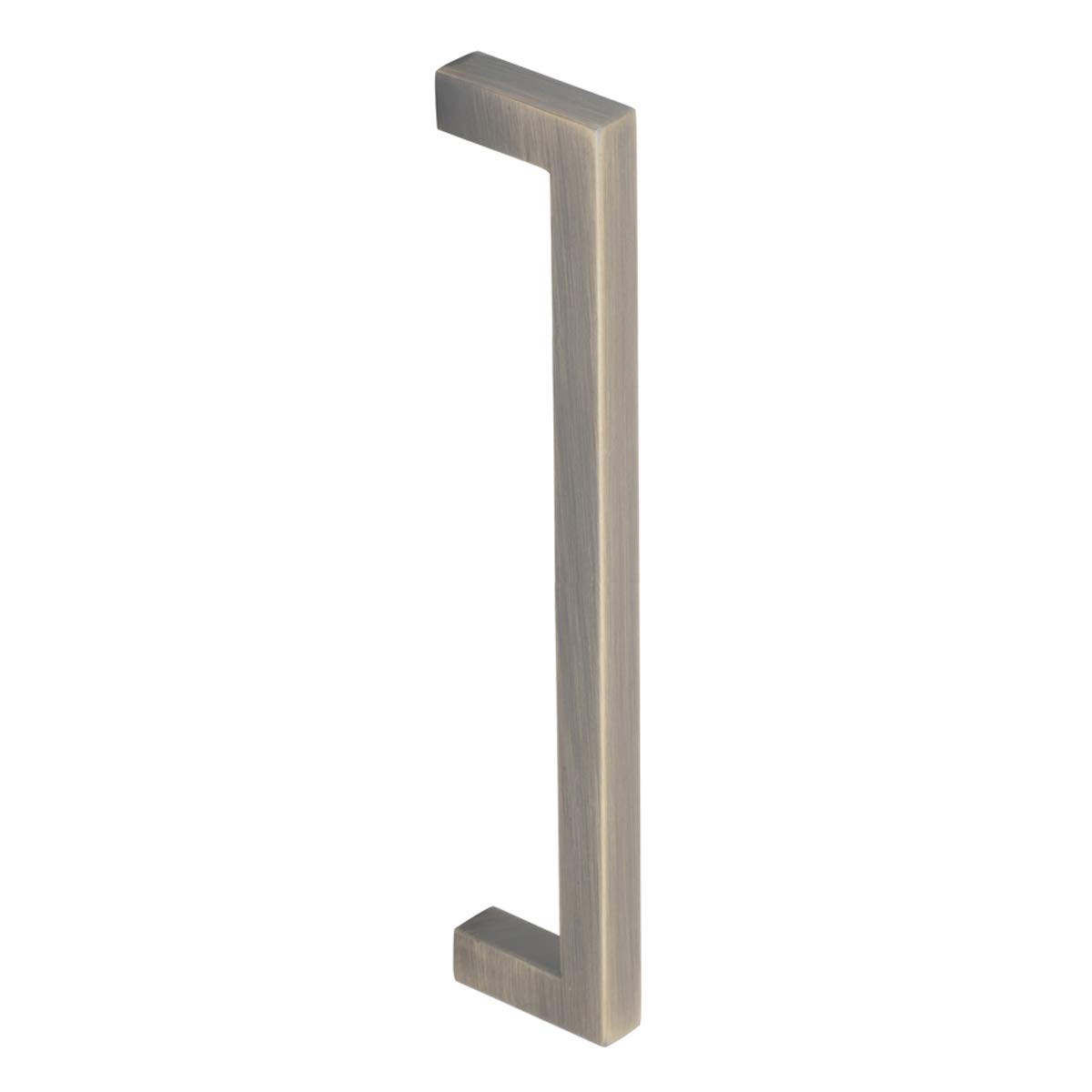 Amazon Basics Modern Square Cabinet Pull Handle, 5.39-inch Length (5-inch Hole Center), Brushed Brass, 10-pack