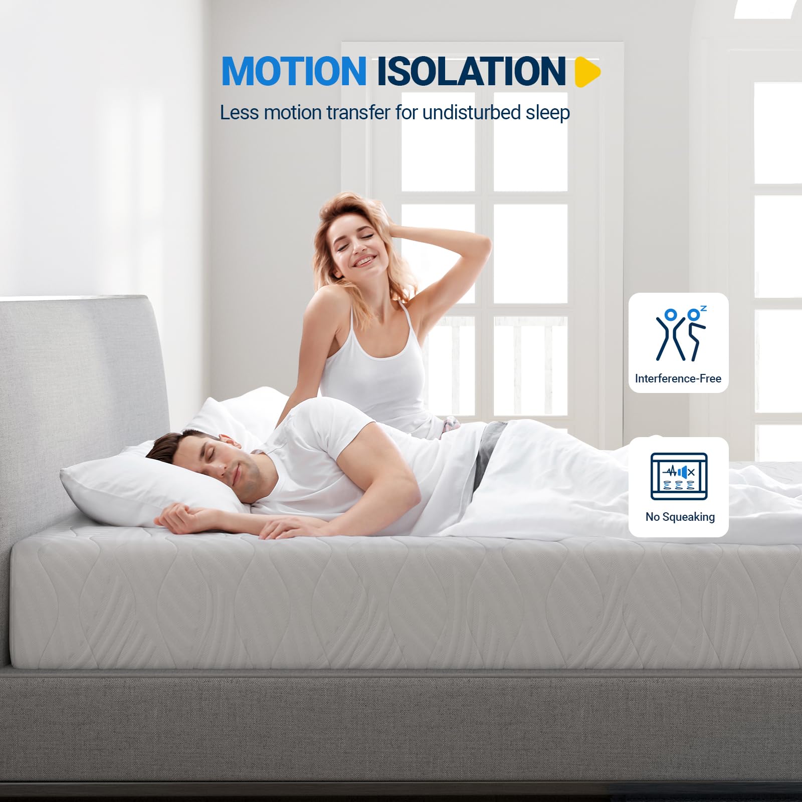 Avenco Queen Mattress, 12 Inch Gel Memory Foam Mattress Queen Size, Mattress in a Box for Fresh Sleep and Pressure Relief, Medium Firm Mattress with Motion Isolation, CertiPUR-US Certified