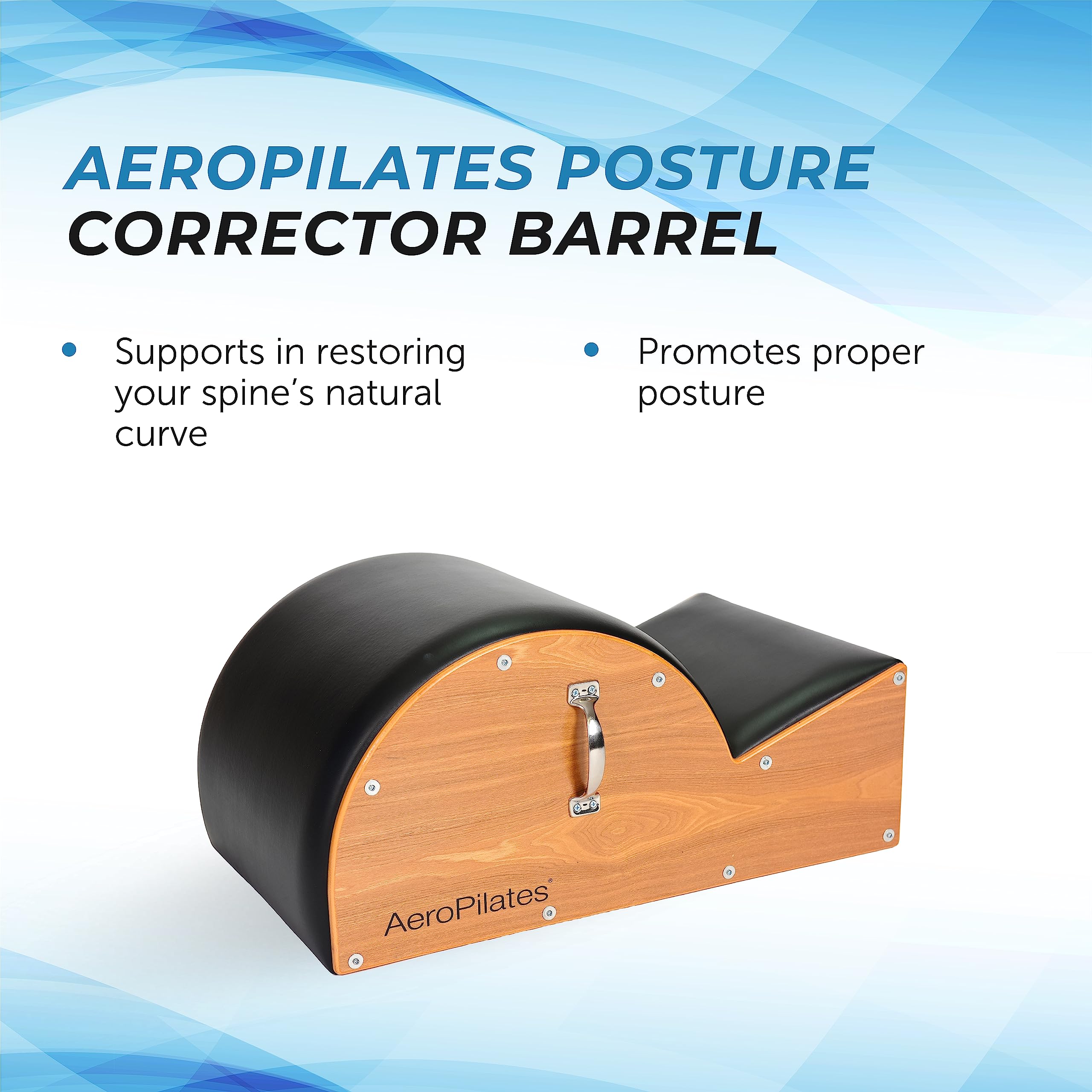 AeroPilates Posture Corrector Pilates Barrel - Home Pilates Back Stretcher - Pilates Strength Workout Machine for Home Gym - Up to 300 lbs Weight Capacity
