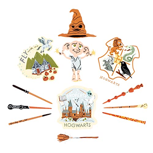 Conquest Journals Harry Potter Whimsical Magical World Sticker Pack, Set of 50 Unique Images, Officially Licensed, Waterproof, UV and Scratch Resistant, Great for All Your Gadgets