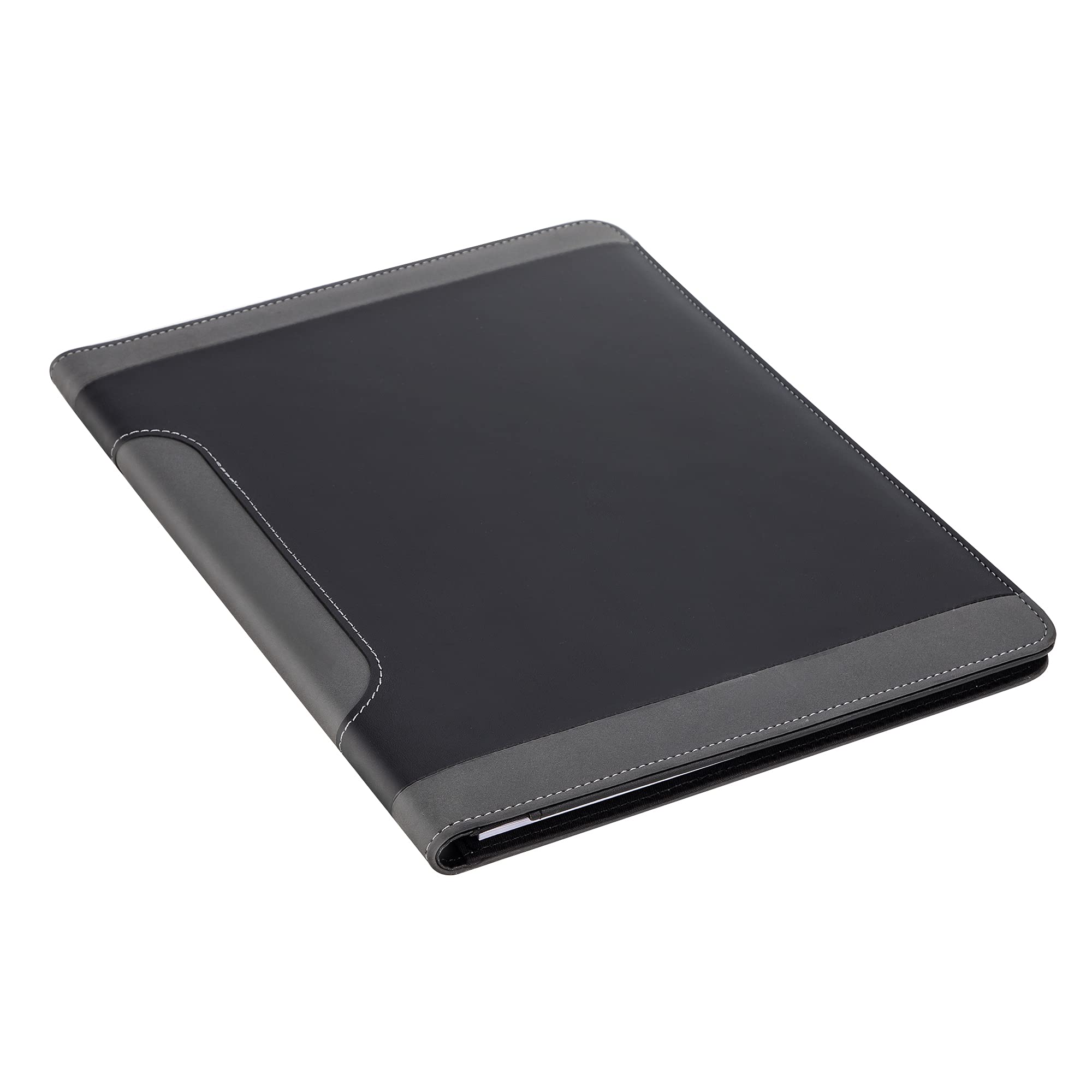Amazon Basics Professional Padfolio with Interior Organizer and Refillable Notepad, Grey