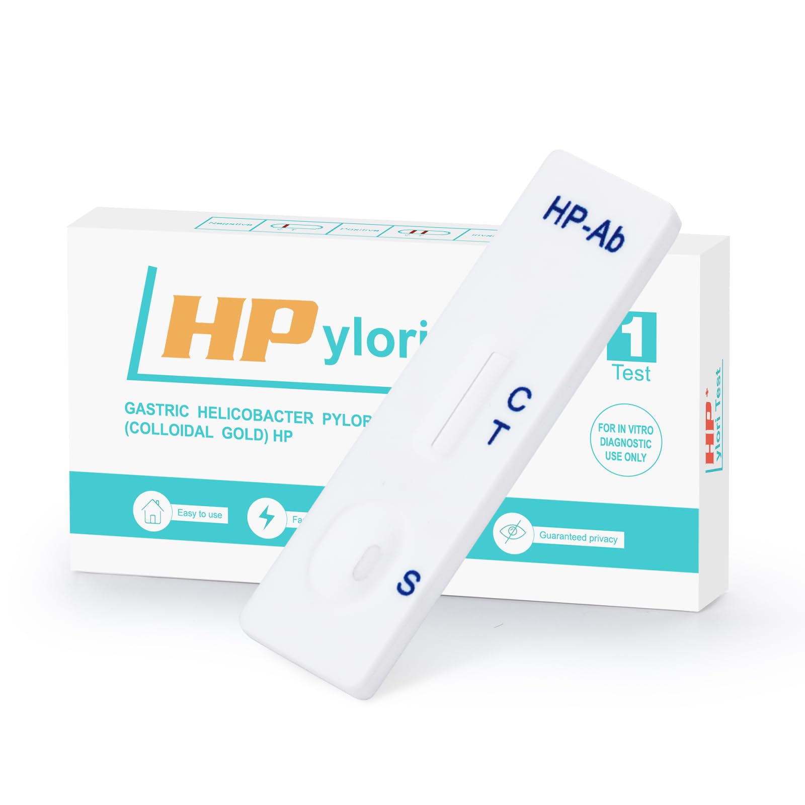 H. Pylori，Helicobacter Pylori Detection kit, 10-15 Minutes of Quick Home Testing, The Result is Highly Accurate, Easy to use and Read,Pack of 1