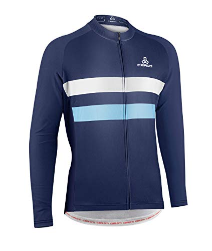 CEROTIPOLAR Standard Fit Cycling Bike Jerseys Fleeced, Fall Winter Long Sleeve Bicycle Jackets