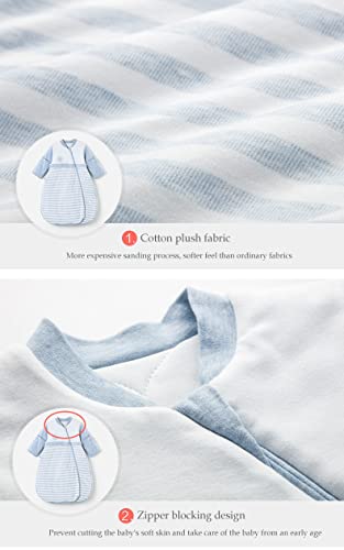 OuYun Baby Organic Sleeping Bag Detachable Sleeve Wearable Blanket,Pink,350g Filling for 32-59℉