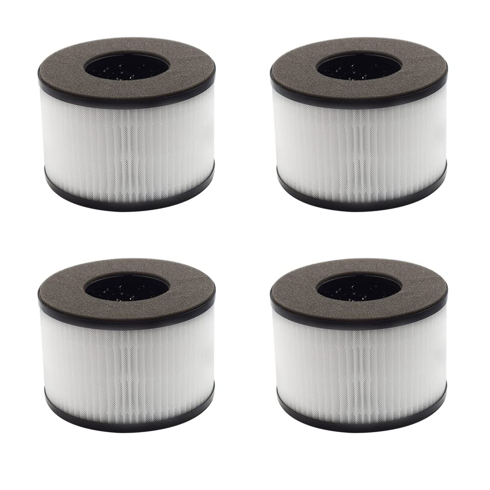 beneficiair 4 Pack 3-in-1 H13 True HEPA Replacement Filter BS-03 Compatible with PARTU and Slevoo BS-03 Air Purifiers