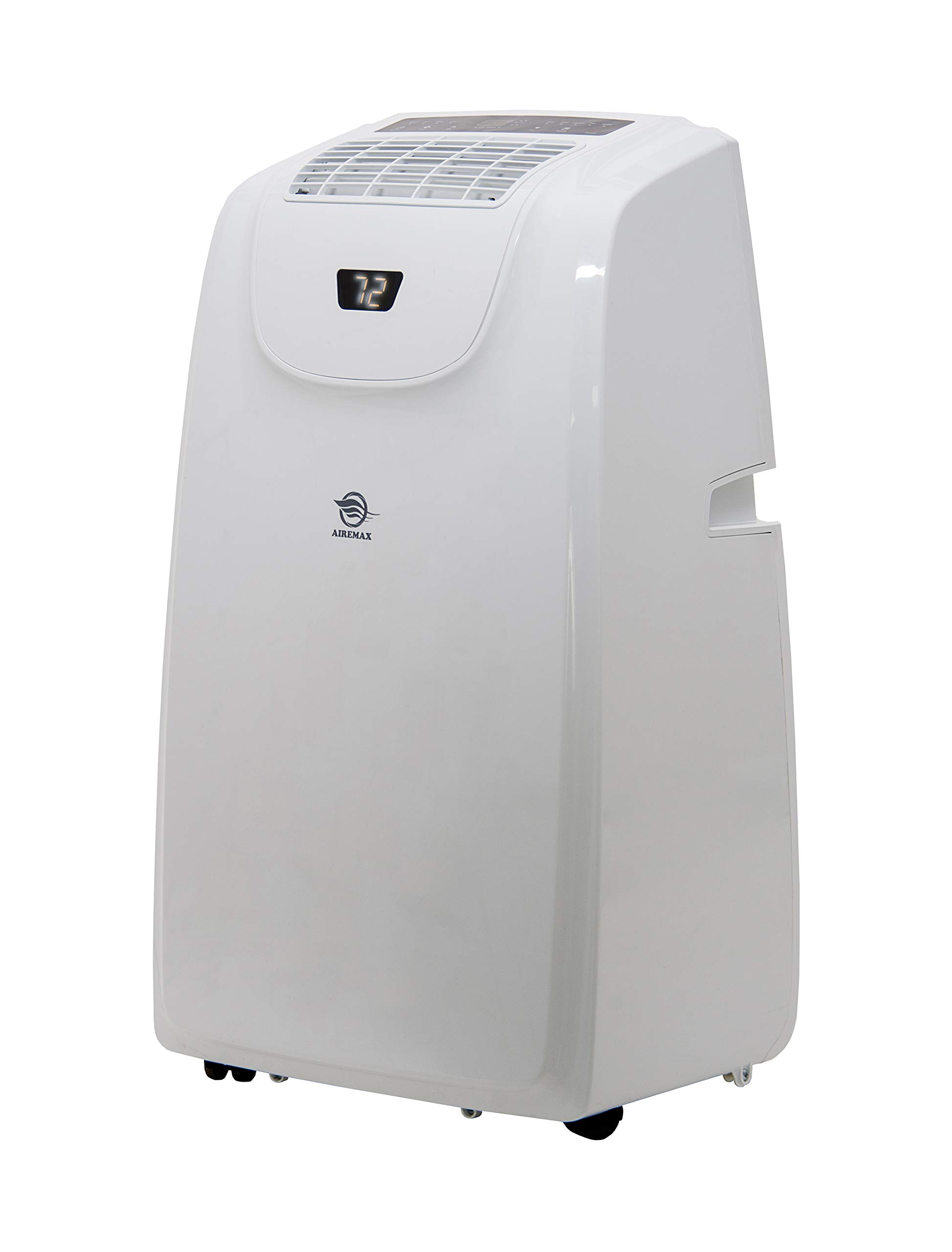 AireMax Portable Air Conditioner and Heater with Remote Control | For Rooms up to 500 Sq.Ft. | 24H Timer | Auto Restart | Wheels | LED Display | 4 Modes | White | APE514H