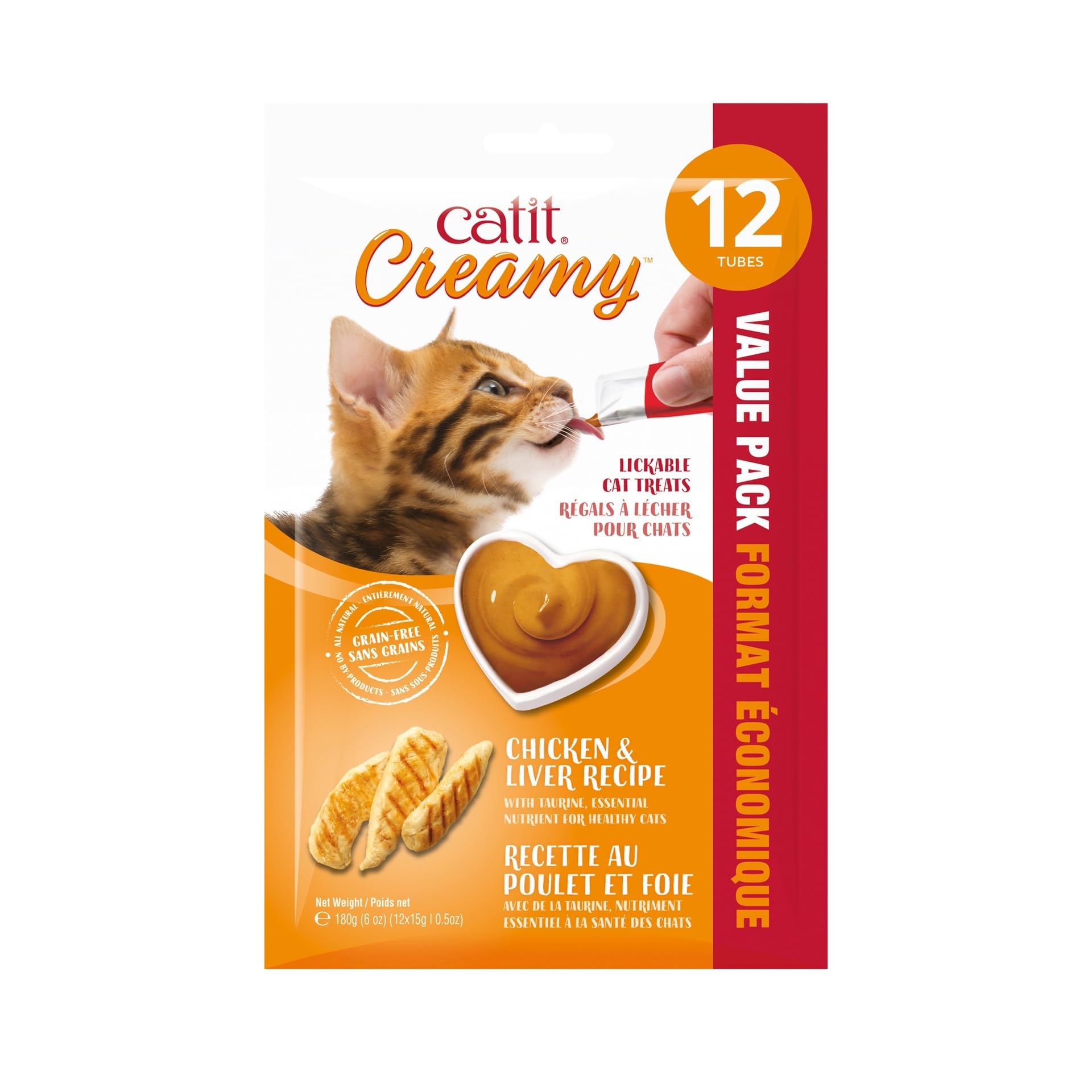 Catit Creamy Lickable Cat Treat β Hydrating and Healthy Treat for Cats of All Ages - Assortment, 72-Pack