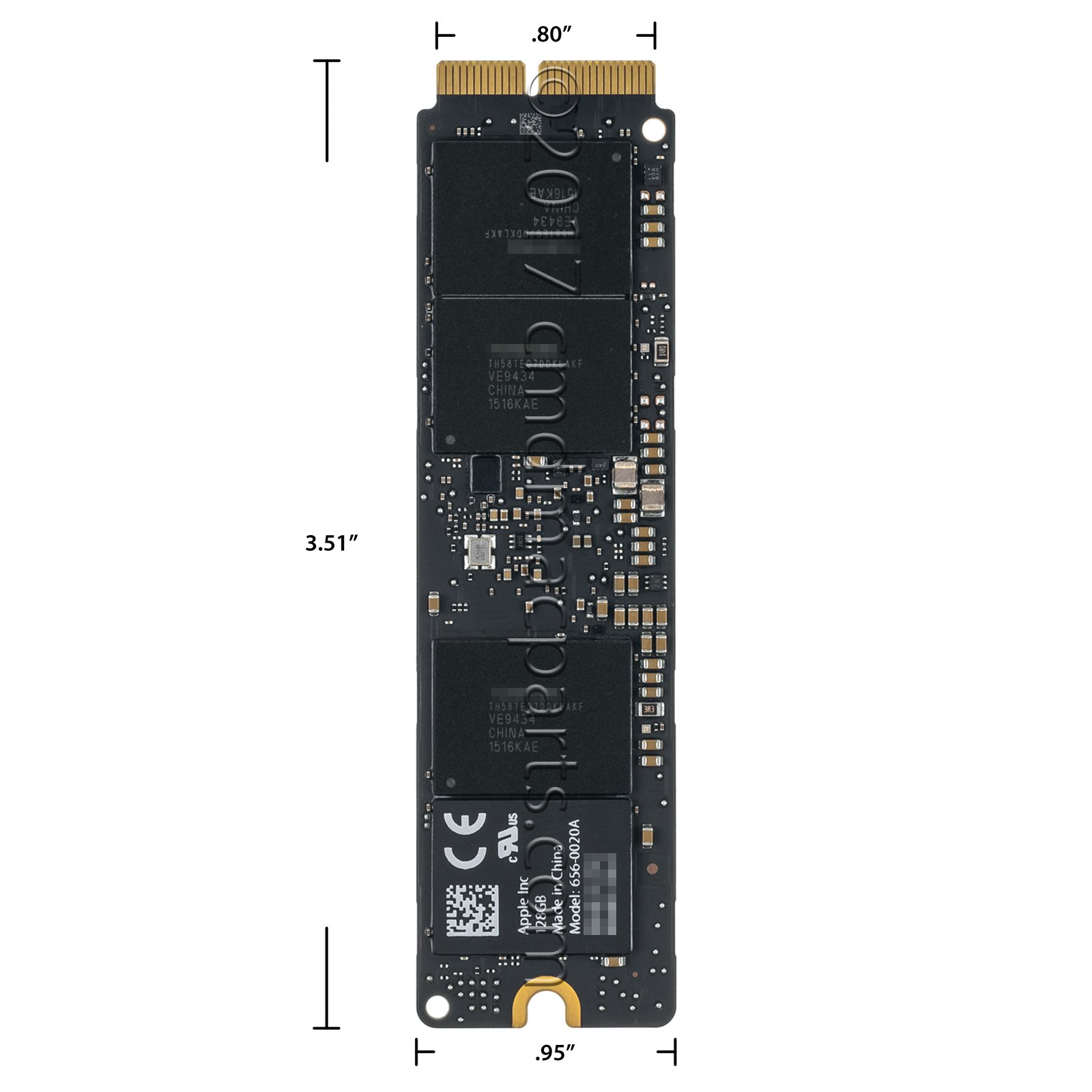 Odyson - 128GB SSD Replacement for Apple MacBook Air 11" A1465 (Early 2015)