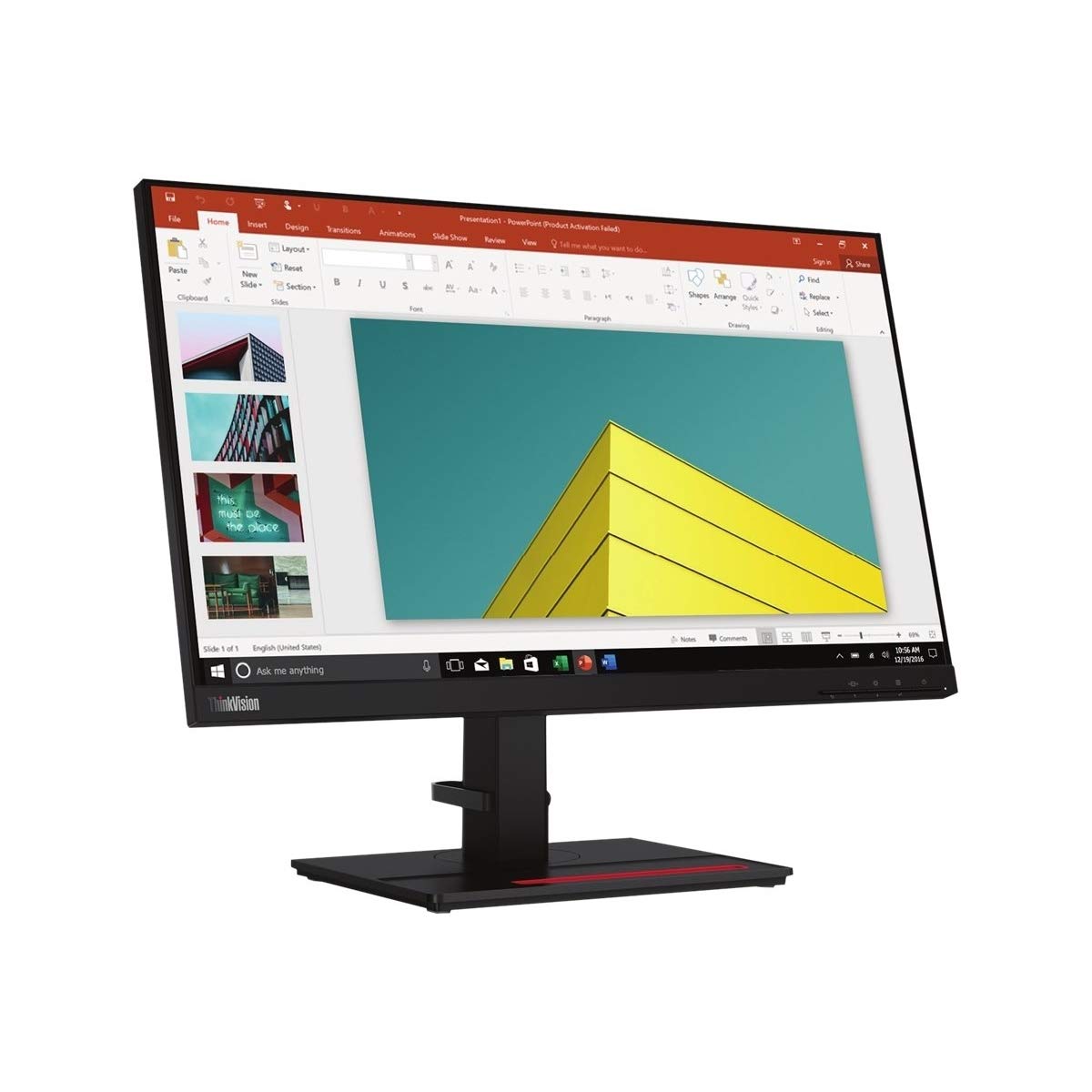 Lenovo ThinkVision P24q-20 23.8" WQHD WLED LCD Monitor - 16:9 - Raven Black