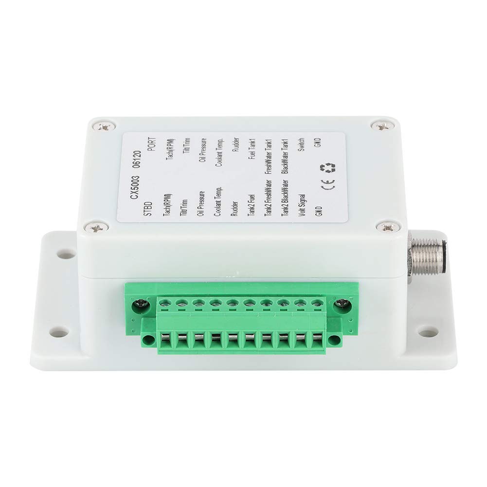 Qiilu NMEA2000 Converter, 9V‑32V DC IP67 Waterproof Converter Box Convert Sensor Singal to NMEA2000 for Boat Yacht