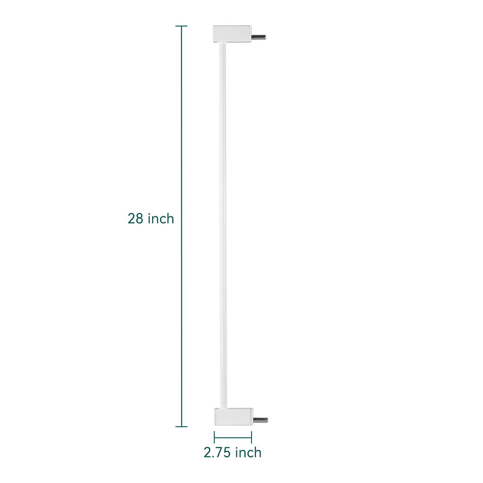 BABELIO 29-51 Inch Extra Wide Baby Gate Dog Gate, Metal Pet Gate for Stairs & Doorways, Pressure Mounted Walk Thru Child Gate with Door, NO Need Tools NO Drilling, with Wall Cups, White