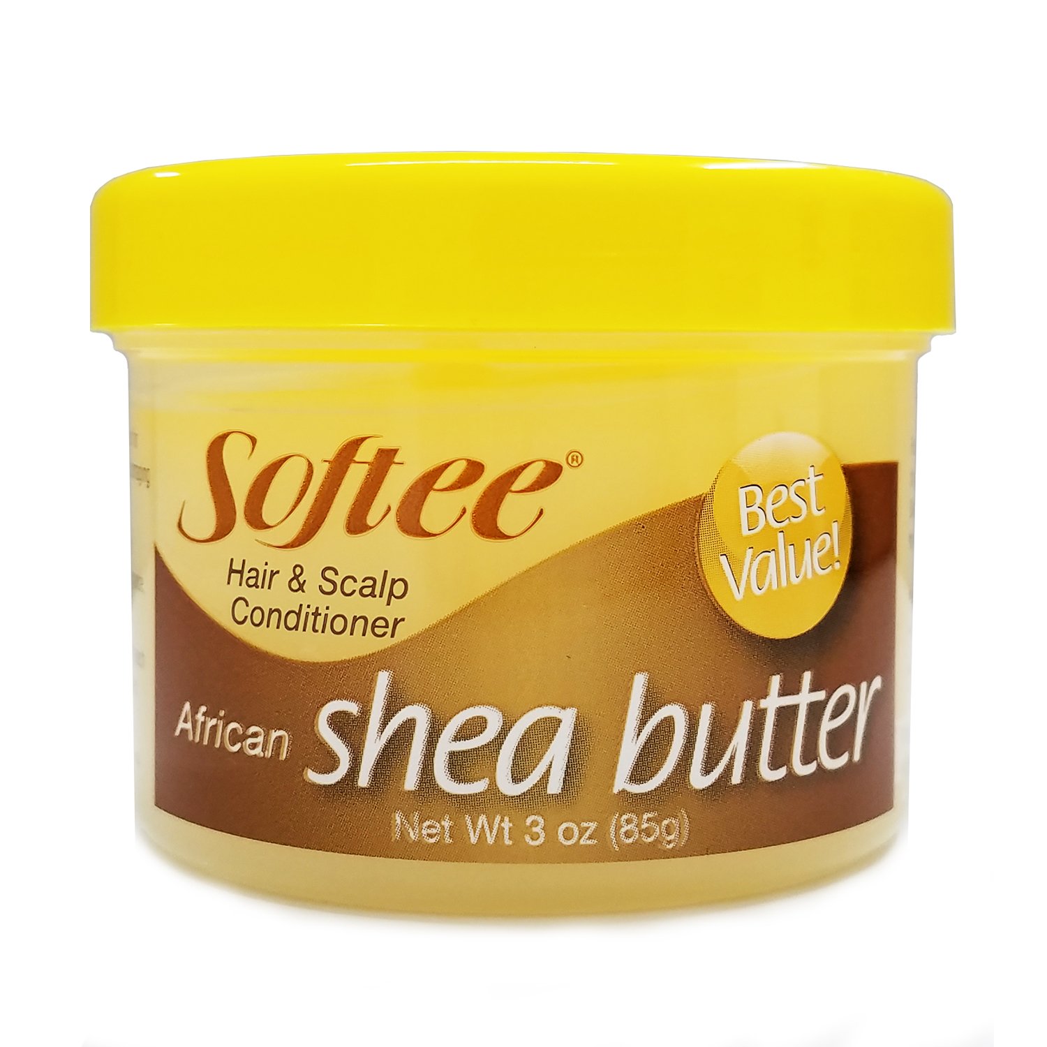 Softee African Shea Butter Hair & Scalp Conditioneār, Yellow , 3 Oz