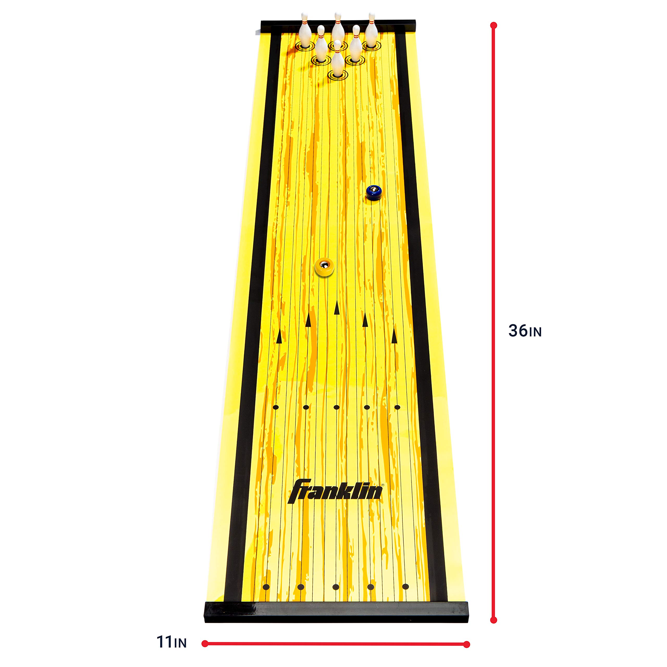 Franklin Sports Shuffleboard Table Game Mats β Tabletop Shuffleboard Mats and Pushers β Indoor Shuffleboard and Curling Games - Football Shuffleboard