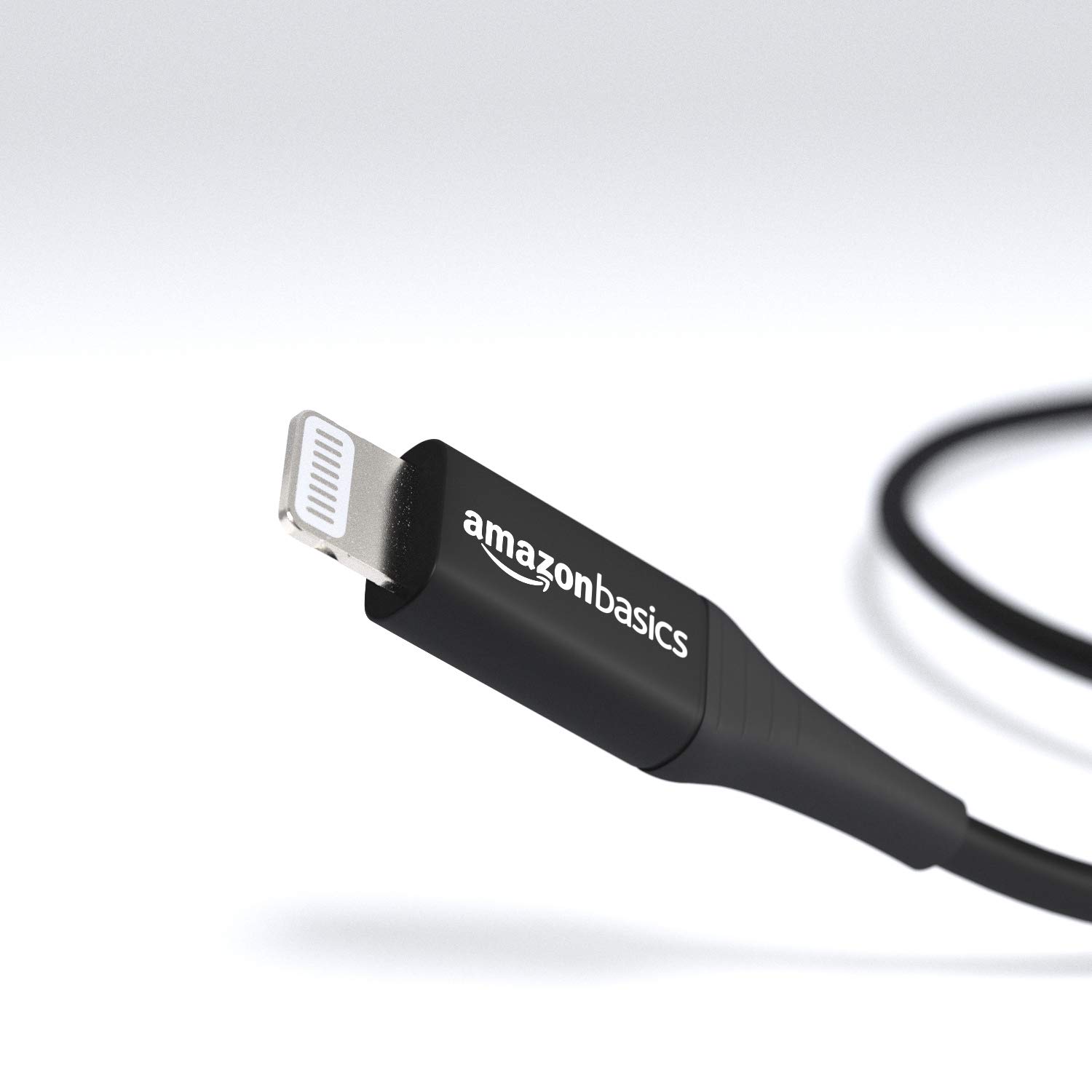 Amazon Basics USB-A to Lightning Cable Cord, MFi Certified Charger for Apple iPhone, iPad, 20,000 Bend Lifespan - Black, 3-Ft