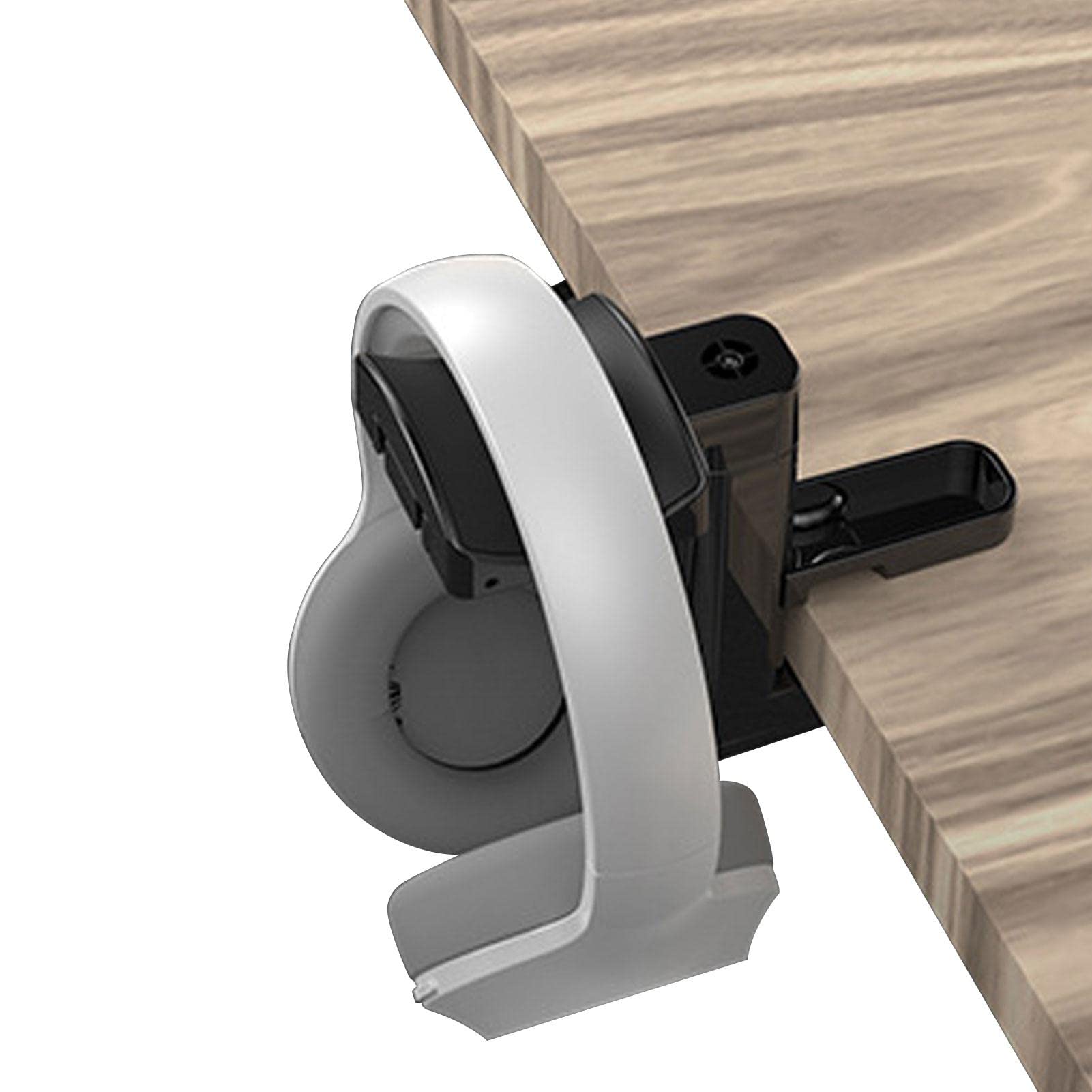 Aeihevo Headphone Stand | Headset Holder for Desk | Adjustable & 360 Degree Rotating Headset Hanger | Headphones Stand Hook Mount Clamp Under Desk for Desk Setup Accessories