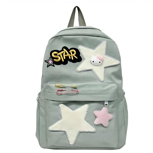 Cute Women'S Backpack, Kawaii Y2k Design, Fashionable And Colorful Harajuku Hiking Backpack, Aesthetic Backpack (green)