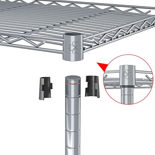 SINGAYE 4 Tier Shelf Adjustable Storage Shelf 350LBS Load Capacity Metal Storage Rack 17.32βL X 11.41βW X43.3β H