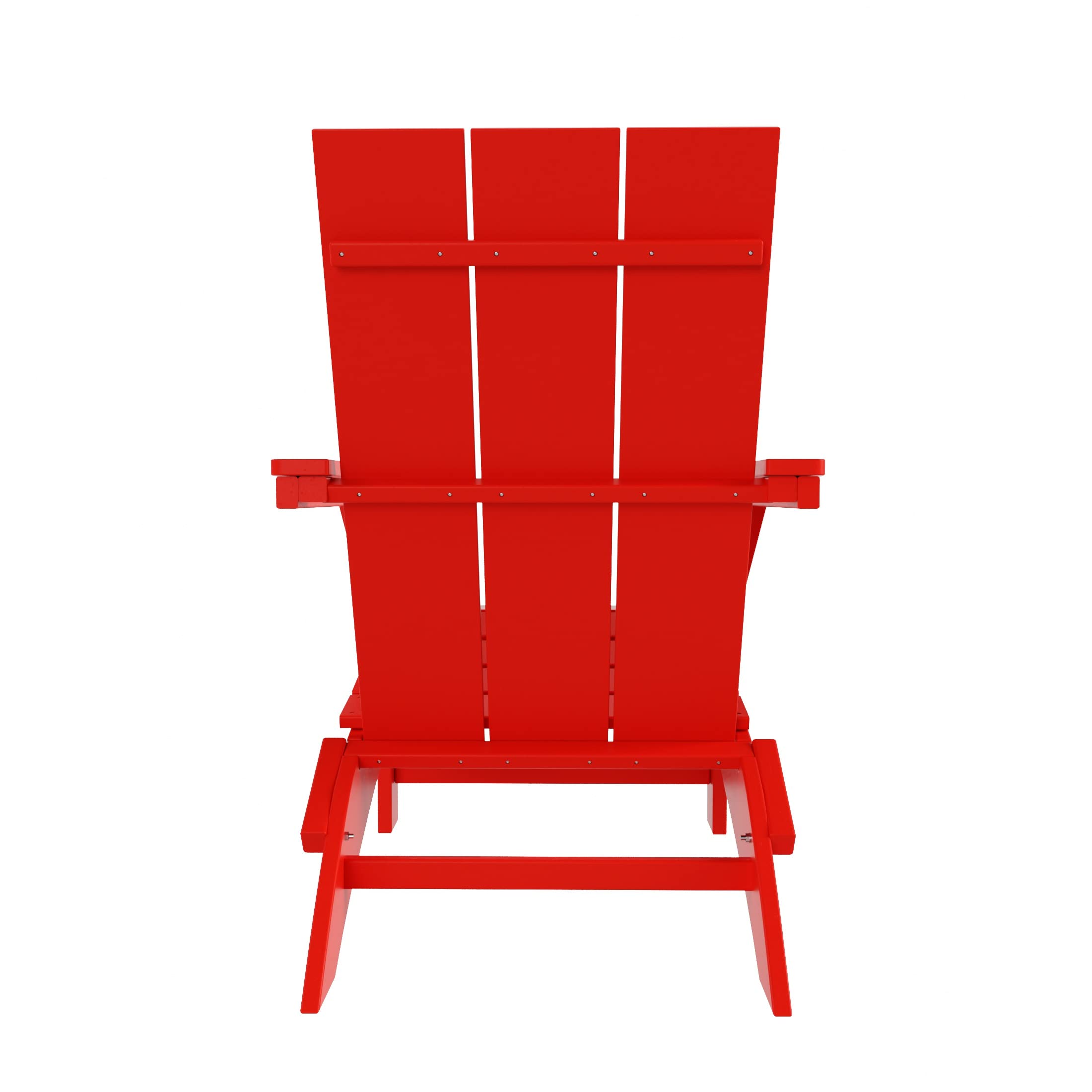 WestinTrends Ashore HDPE Outdoor Patio Poly Folding Adirondack Chair, Red
