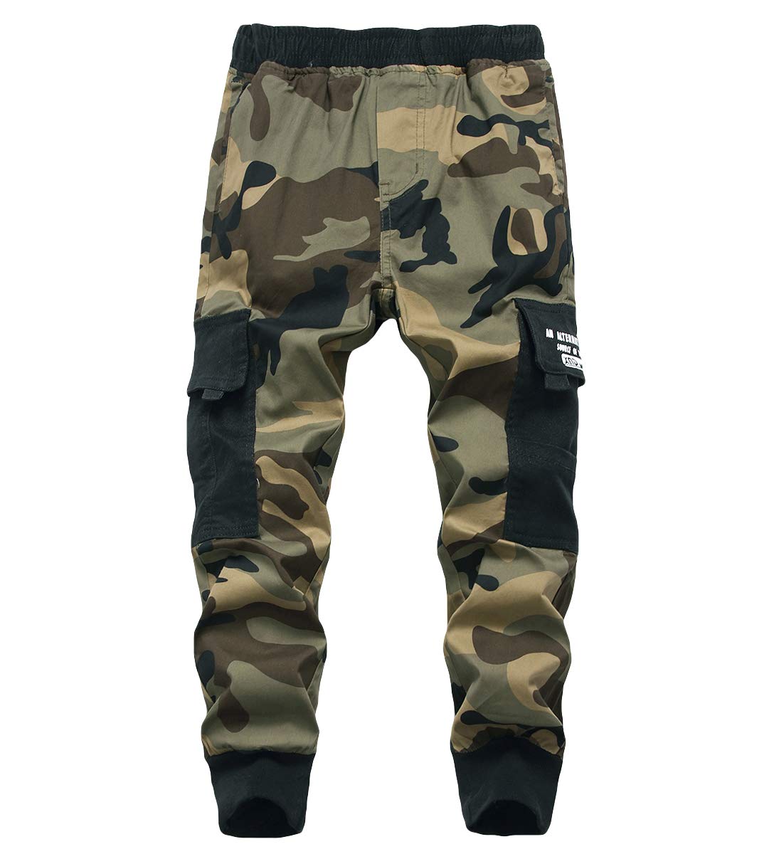 LOKTARC Toddler Boys Cargo Joggers Pull-On Slim Fit Camouflage Pants Yellow 6-7 Years/Size 130