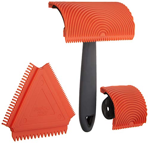 Amazon Basics Wood Graining Set, 3 Count, Black/Orange
