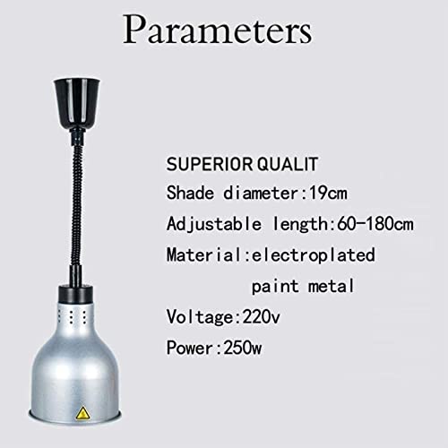 FUNNYBSG Food Warmer Lamp Food Heat Lamp Single Head Hanging Telescopic Lamp Buffet Food Heating Lamp