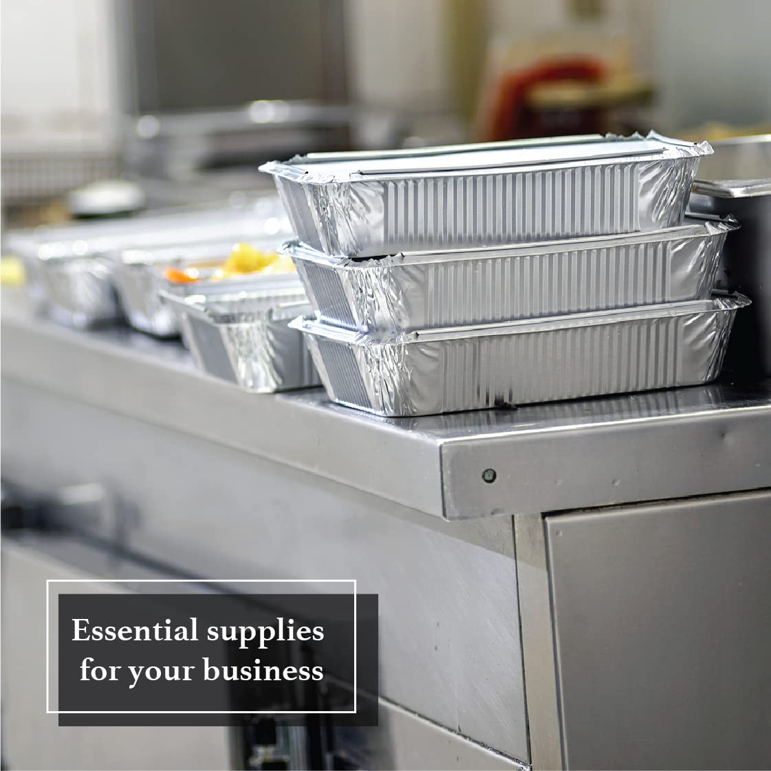 Spare Essentials 55 Pack - 2.25 LB To go Foil Containers with Lids - Disposable Aluminum Food Containers with Lids - Foil Take Out Containers - Meal Prep Trays Heat Proof Foil Tins Freezer Meals Pans