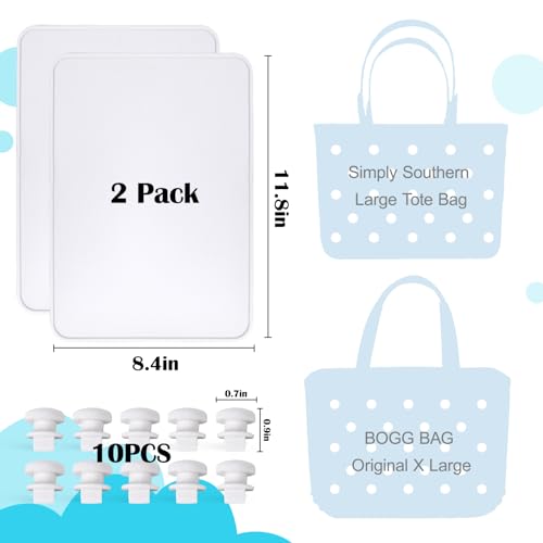 BABORUI 2PCS Divider Tray for Bogg Bag, Inserts Tray for Bogg Bag Accessories Compatible with Simply Southern/Bogg Bag Original X Large (White)