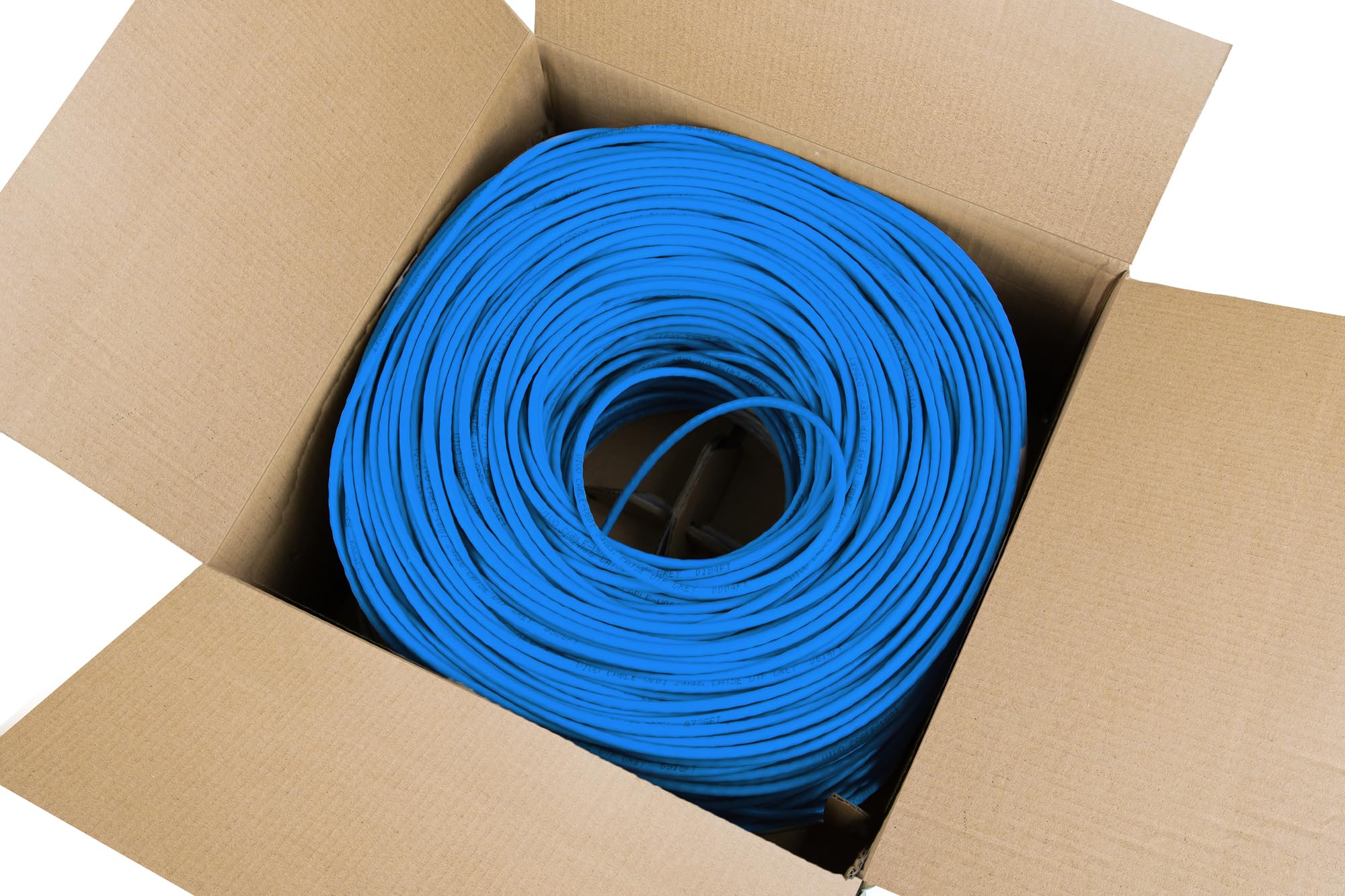 VIVO 500ft Bulk Cat6, Full Copper Ethernet Cable, 23 AWG, UTP Pull Box, Cat-6 Wire, Indoor, Network Installations, Blue, CABLE-V017