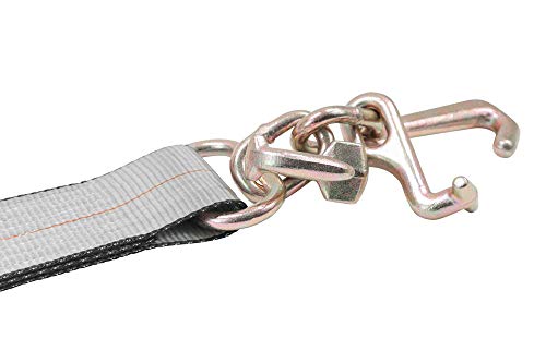 Mytee Products Tow Straps V Bridle 3" x 24" w/ RTJ Cluster Hooks 5400 lbs Working Load | Recovery V Strap for Wrecker, Rollback, Car Hauler