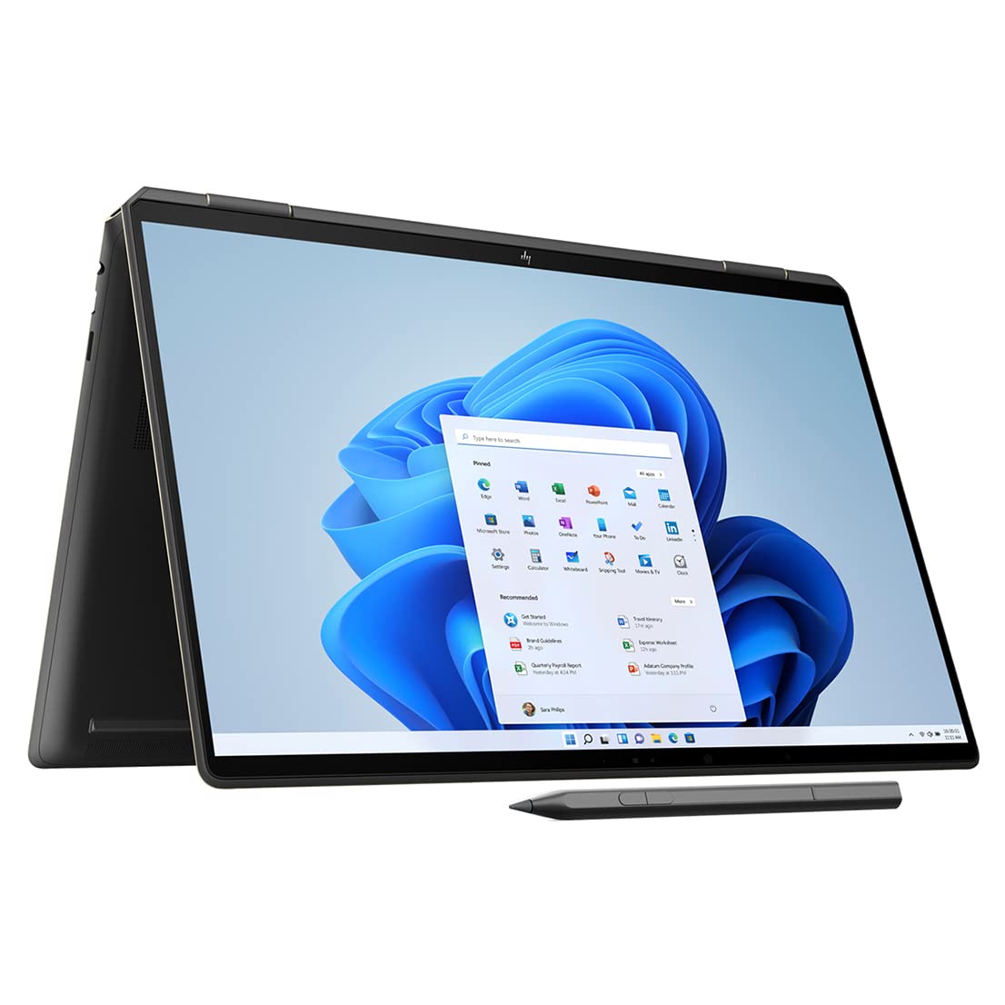 HP 2022 Spectre x360 2-in-1 16" 3K Touchscreen Laptop, Intel Quad-Core i7-11390H, 16GB DDR4 RAM, 2TB PCIe SSD, WiFi 6, Backlit KB, Fingerprint Reader, Thunderbolt 4, Windows 11 Pro, 64GB Flash Stylus