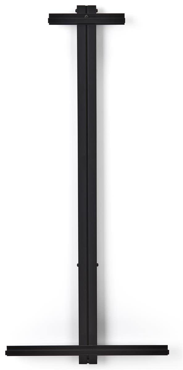 Displays2go Adjustable Metal Wall Easel, Holds Up to 36" Tall Media, Tilt Feature - Black (FDWEASLGBK)