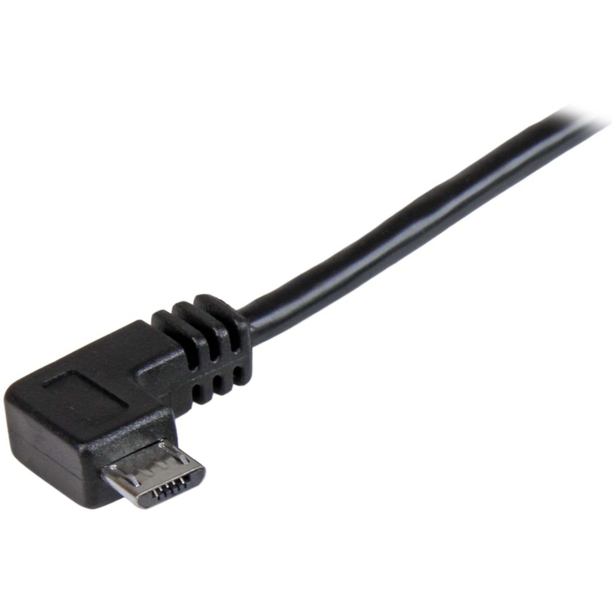 StarTech.com Right Angle Micro USB Cable – 1 ft / 0.5m – 90 degree – USB Cord – USB Charger Cable – USB to Micro USB Cable (USBAUB50CMRA)