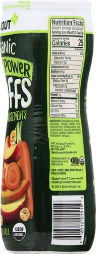 Sprout Organic Snacks Plant Power Puffs baby Food, 1.5 Oz