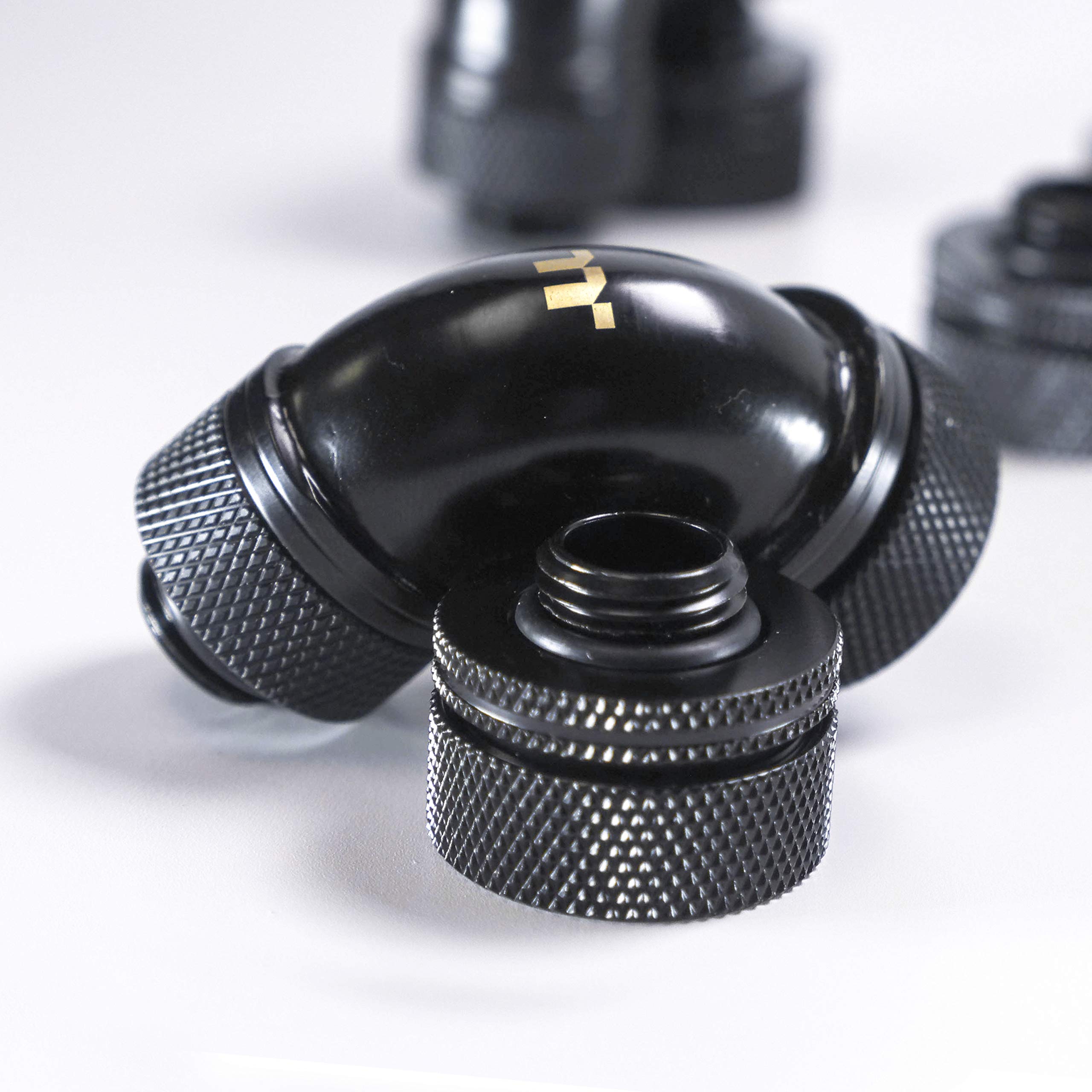 Thermaltake Pacific DIY 16mm OD PETG Compression Fitting Kit Black - CL-W260-CU00BL-A