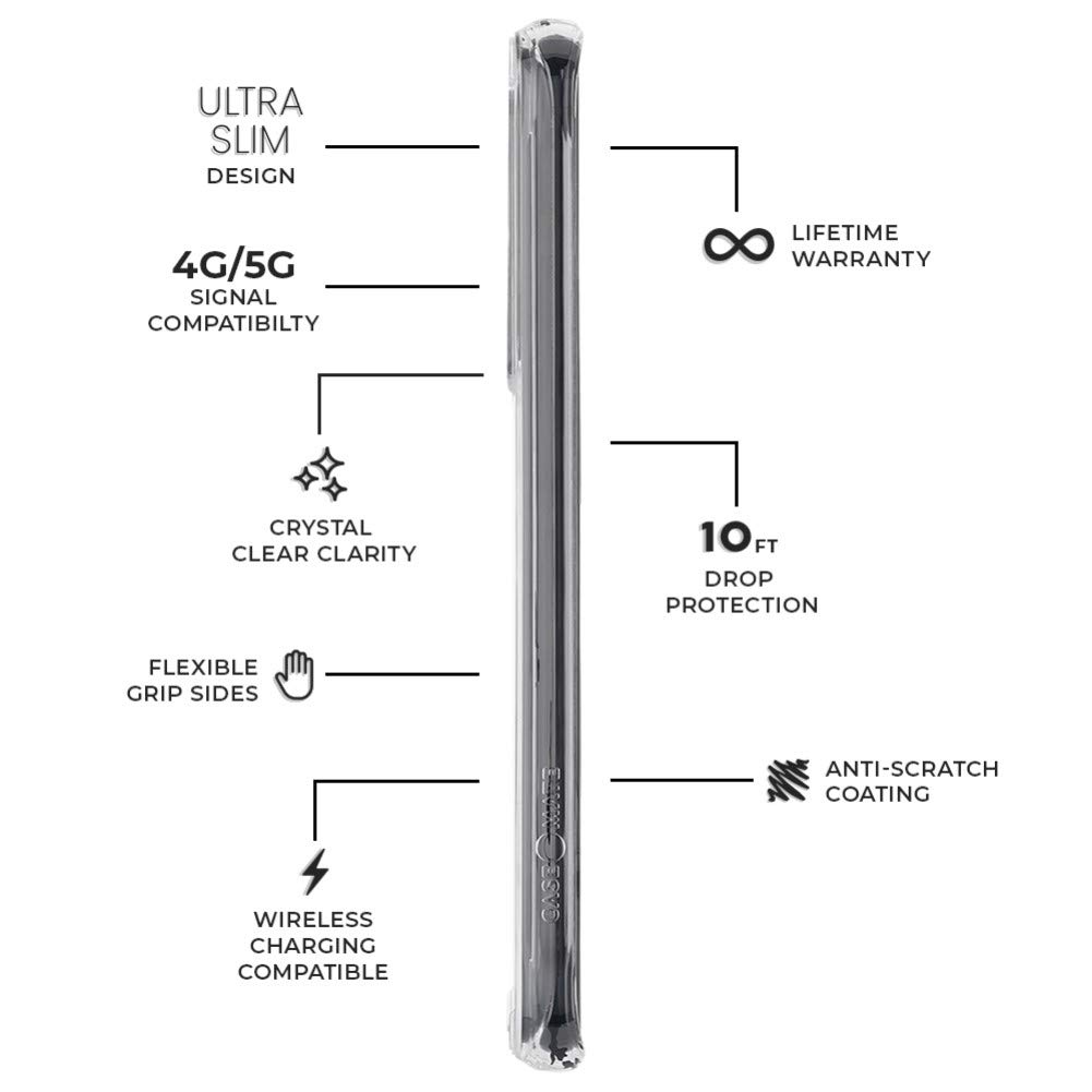 Case-Mate - TOUGH - Clear Case for Samsung Galaxy S20 Ultra - 5G Compatible - Protective Design - 6.9 inch - Clear