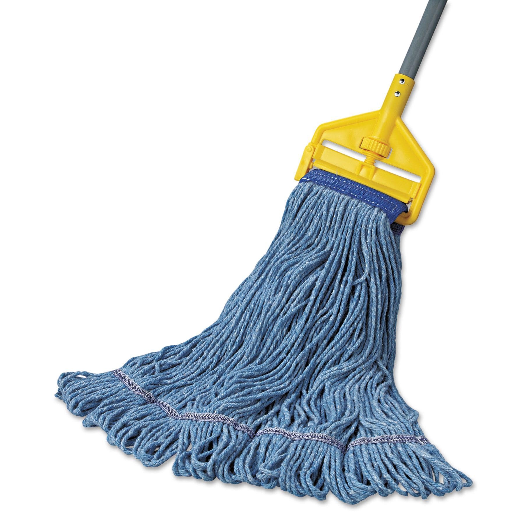 Boardwalk BWK504BL 5 in. Super Loop Cotton/Synthetic Fiber Wet Mop Head - X-Large, Blue (12/Carton)