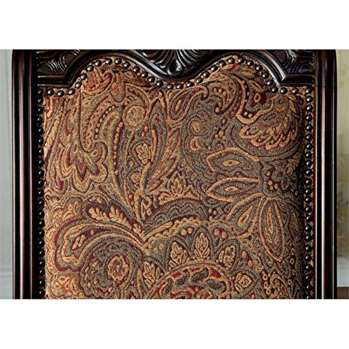 Furniture of America Ferrara Elegant Dining Chair, Brown Cherry, Set of 2 (IDF-3319F-SC)