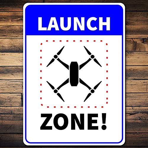 Drone Launch Zone, Drone Launch, Drone Flying Gift, Drone Flyer Gift, Drone Room Gift, Drone Gifts, Drone Hobby Wooden Hearts,Holiday Decor,Farmhouse Wall Decor - Quality Metal Decorations