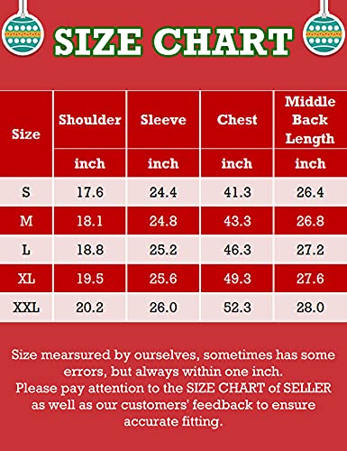 COOFANDY Mens Ugly Christmas Xmas Reindeer Snowflake Button Front Long Sleeve Shawl Collar Cardigan (Red M)