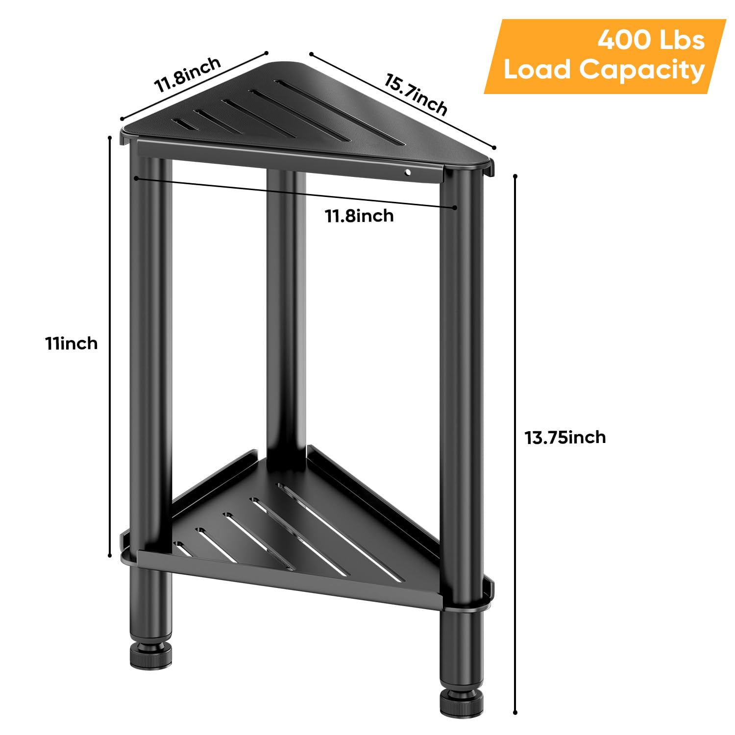 XJJX Metal Corner Shower Stool for Shaving Legs,Shower Bench for Inside Shower,Corner Shower Bench with Storage Shelf,Shower Foot Rest Bench Suitable for Small Shower Spaces
