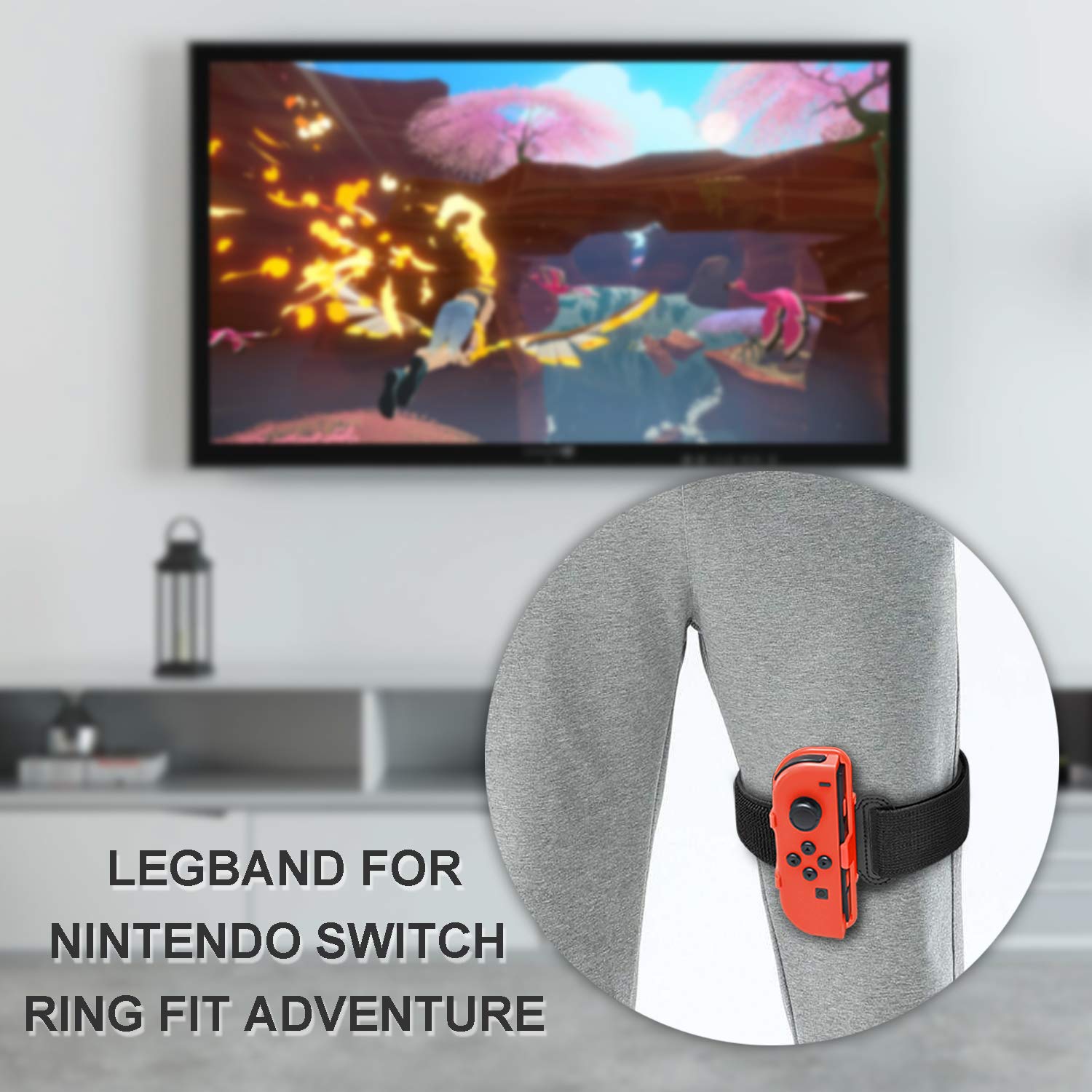 Adjustable Elastic Wrist Bands and Leg Fixing Strap for Switch Controller
