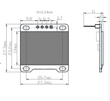 DIYmall 1.3" OLED Display Module I2C IIC Serial 128X64 SH1106 LCD Blue Light Screen for Arduino Raspberry Pi 51 MSP420 STIM32 SCR ESP32
