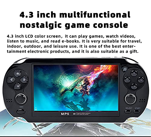 CZT 4.3 inch 8GB Double Joystick Handheld Game Console Build in 2000 Games Video Game Console Support Multiple simulators Portable Games MP4 Player TV Out