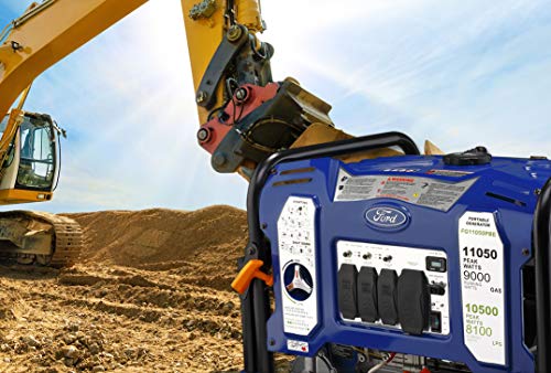 Ford, 11050W Dual Fuel Portable Switch & Go Technology and Electric Start FG11050PBE-A Generator, 11050 Watts, Blue